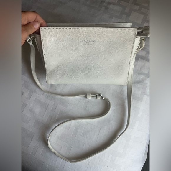 Bags | Lancaster White Shoulder Bag Made In France | Poshmark